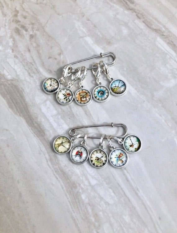 Clock Stitch Markers Stitch Markers Knitting Supplies - Etsy