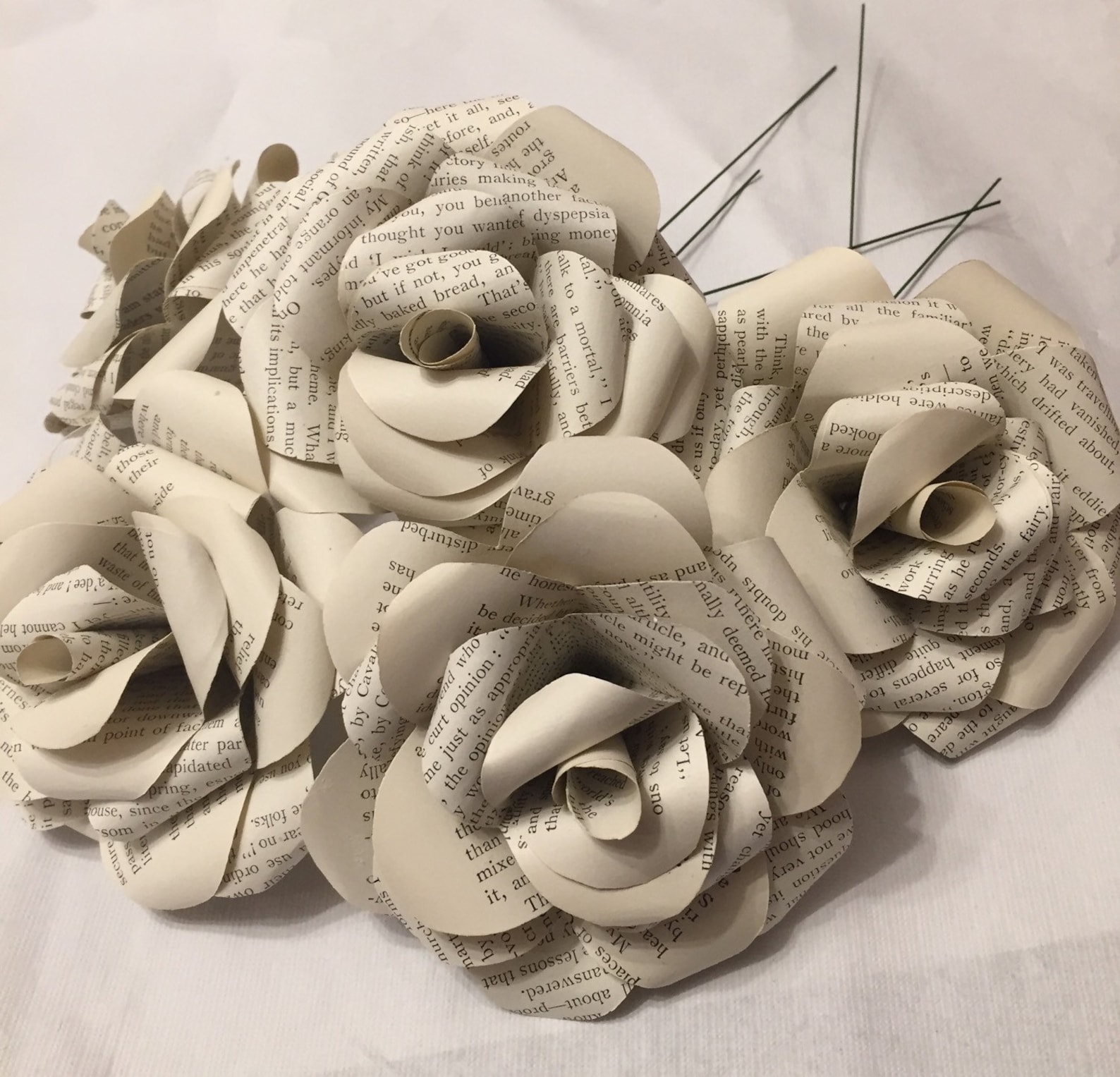 Book Page Paper Rose Paper Roses Gift for Her Everlasting - Etsy UK