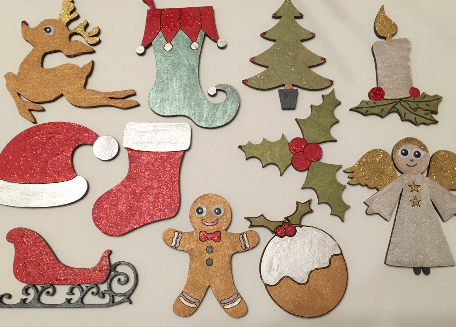 Elf Stocking Fridge Magnet Wooden Magnet Christmas Magnet - Etsy