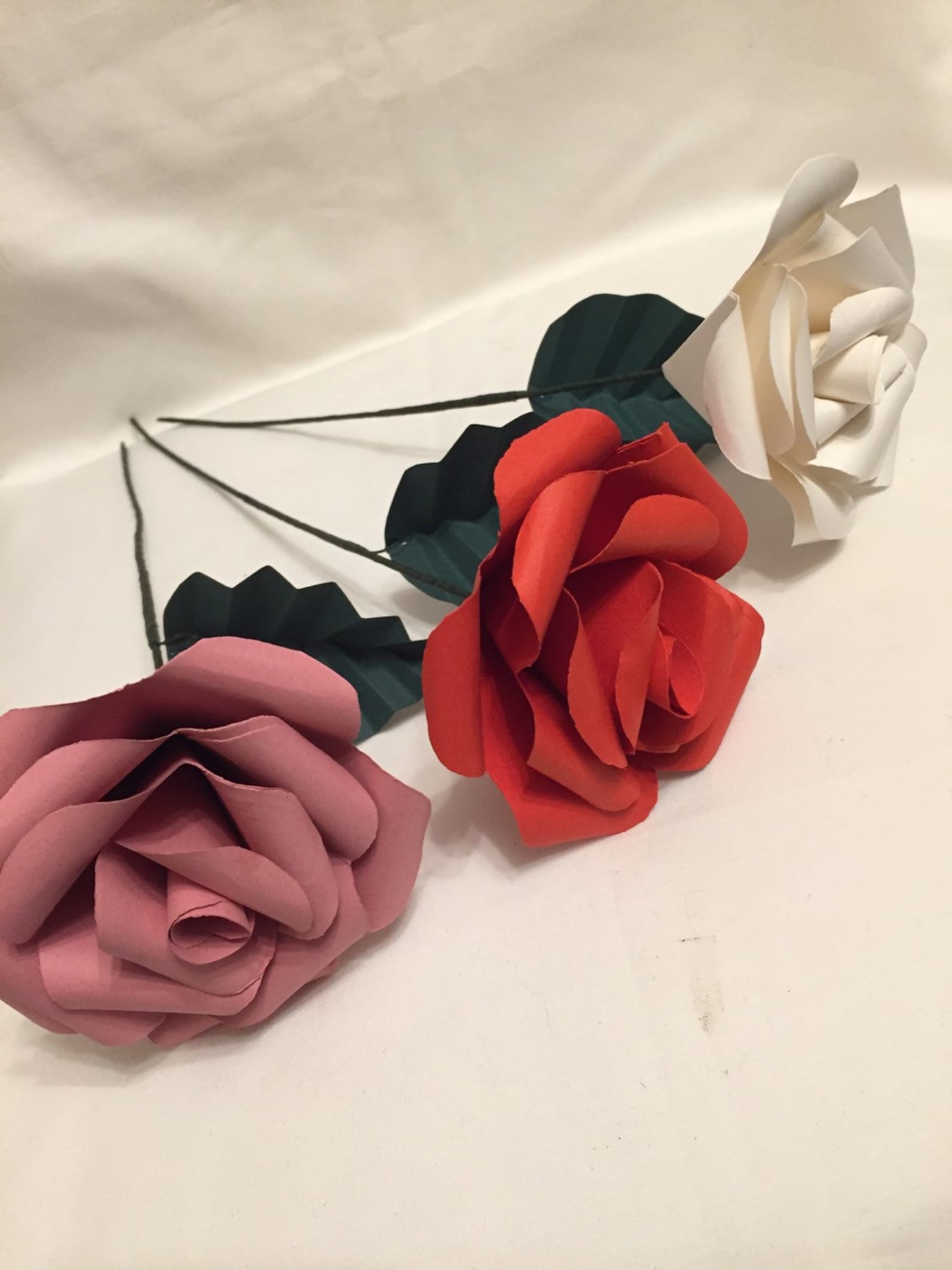 Single Paper Rose Paper Roses Gift for Her Everlasting - Etsy UK