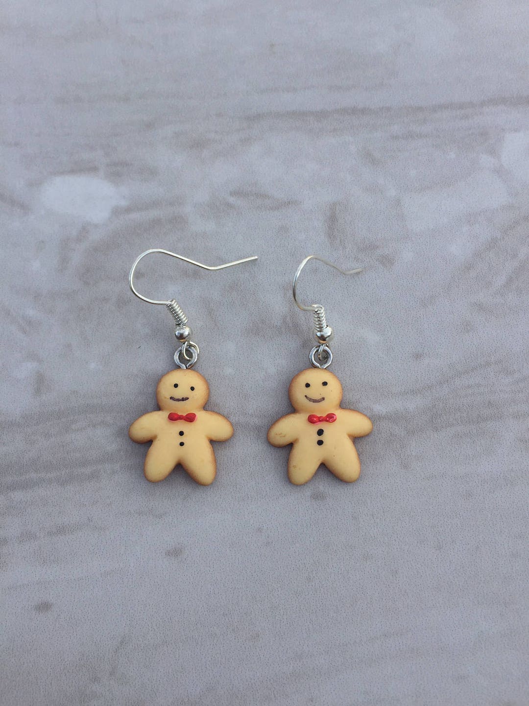 Gingerbread Man Drop / Dangle Earrings, Novelty Christmas Earrings ...