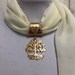 Gold Tree of Life Scarf Bail, Gold Scarf Bail, Scarf Pendant, Scarf ...