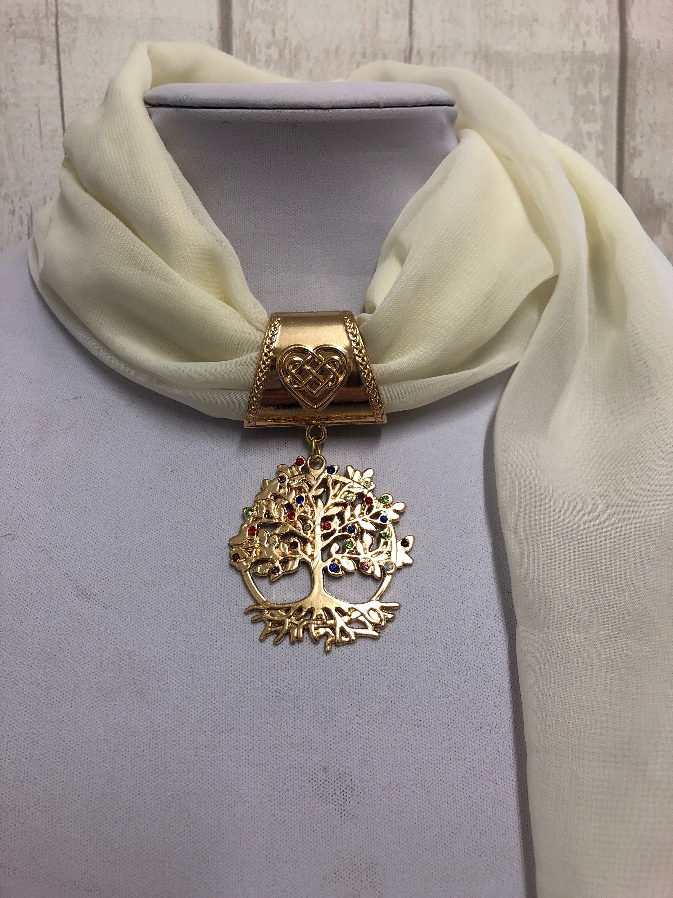 Gold Tree of Life Scarf Bail Gold Scarf Bail Scarf Pendant - Etsy UK
