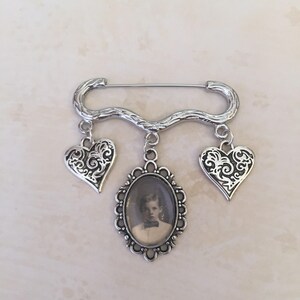 Wedding Bridal Pin Photo Charm, Bridal Memory Charm Brooch ...