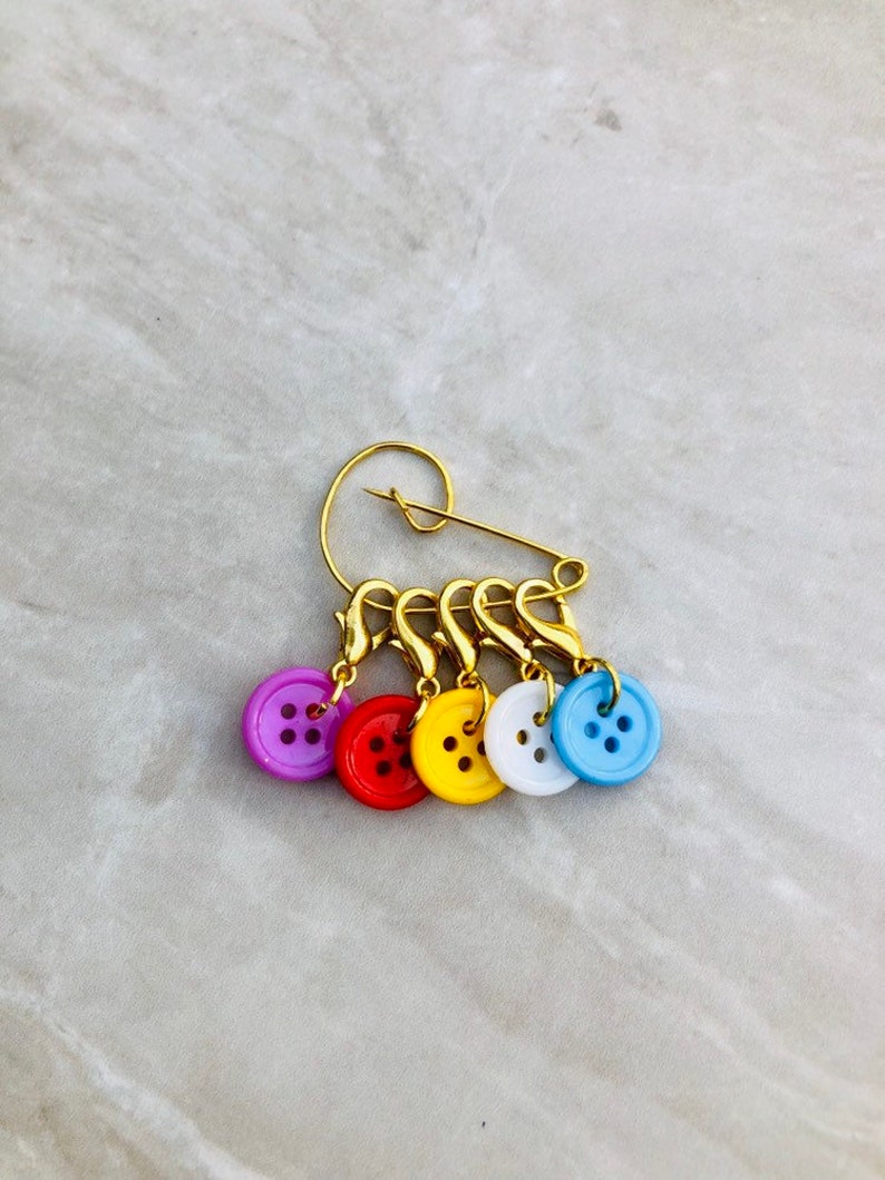 Coloured Button Stitch Markers Stitch Markers Knitting | Etsy