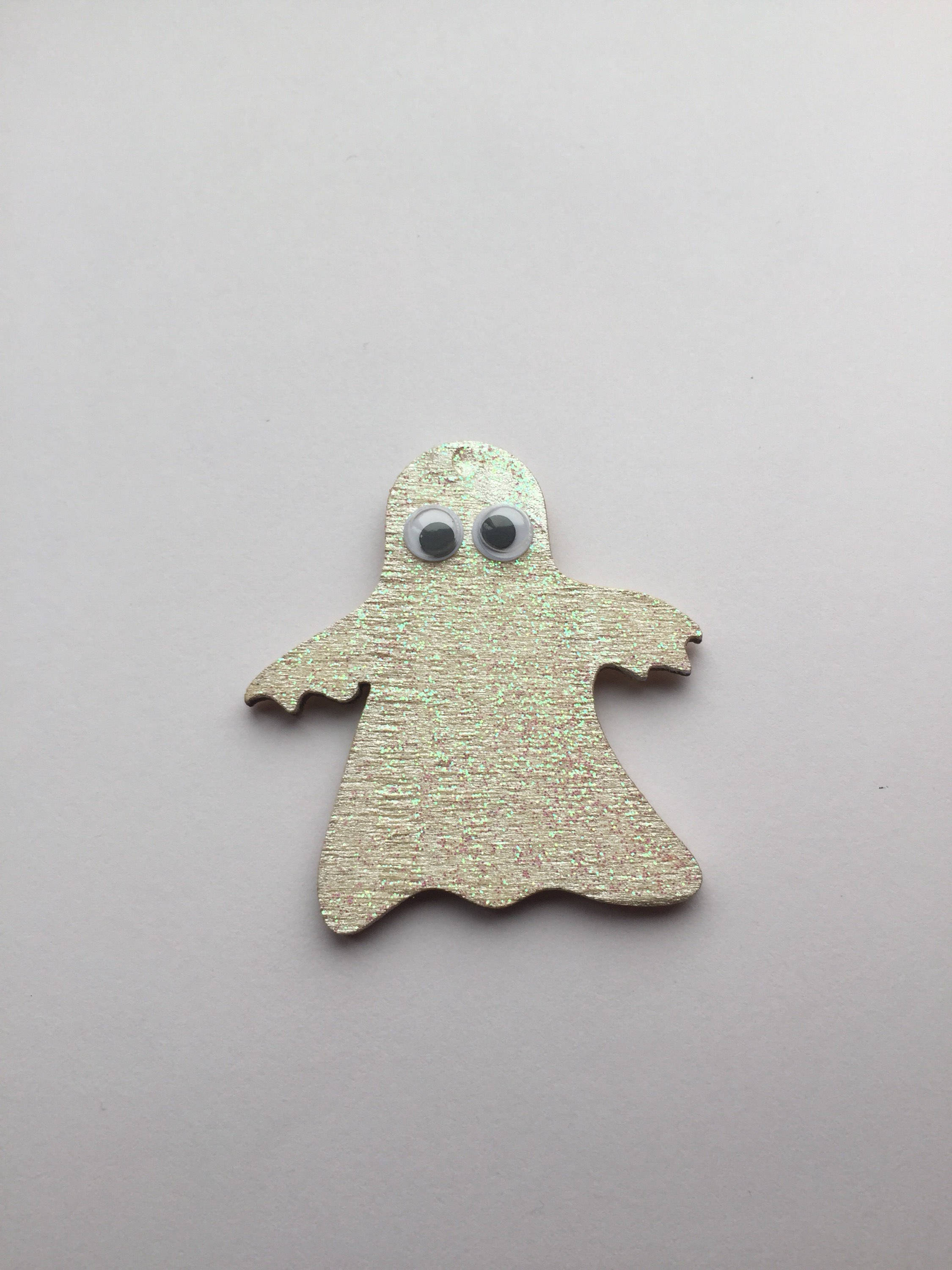 Googly Ghost Fridge Magnet Wooden Magnet Halloween Magnet - Etsy UK