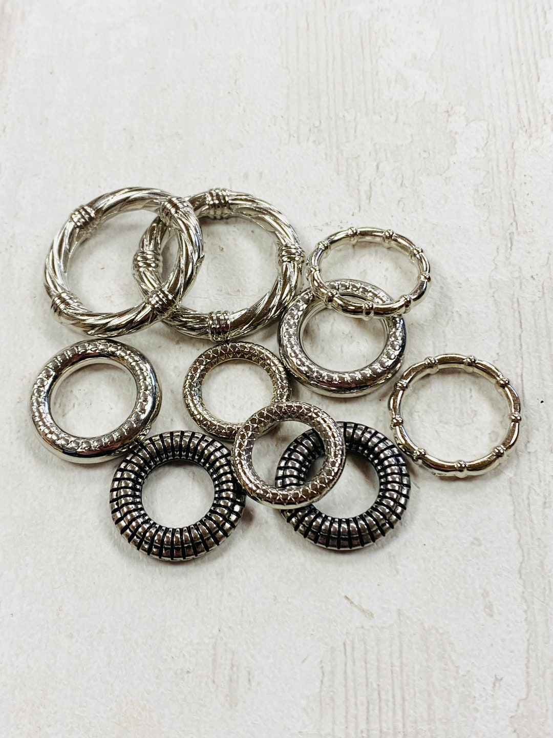 Silver Coloured Scarf Beads 10pcs, Silver Scarf Bail, Scarf Tube, Scarf ...