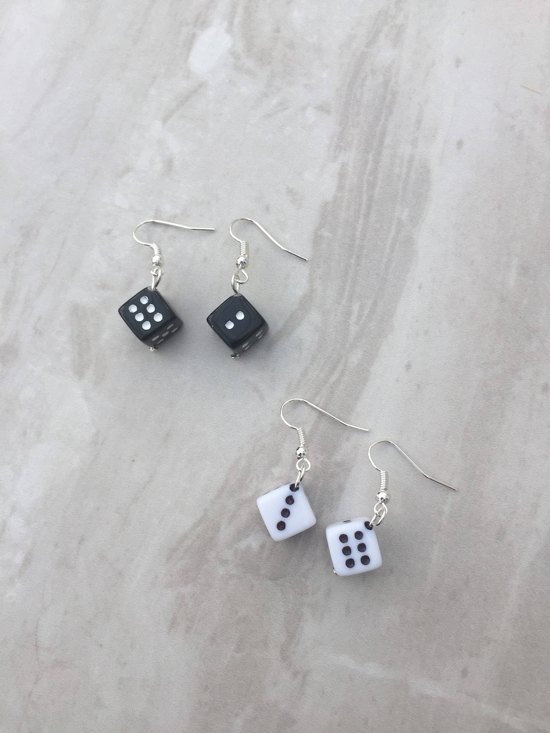 Dice Bead Earrings, Lucky Dice Earrings, Drop Earrings, Novelty ...