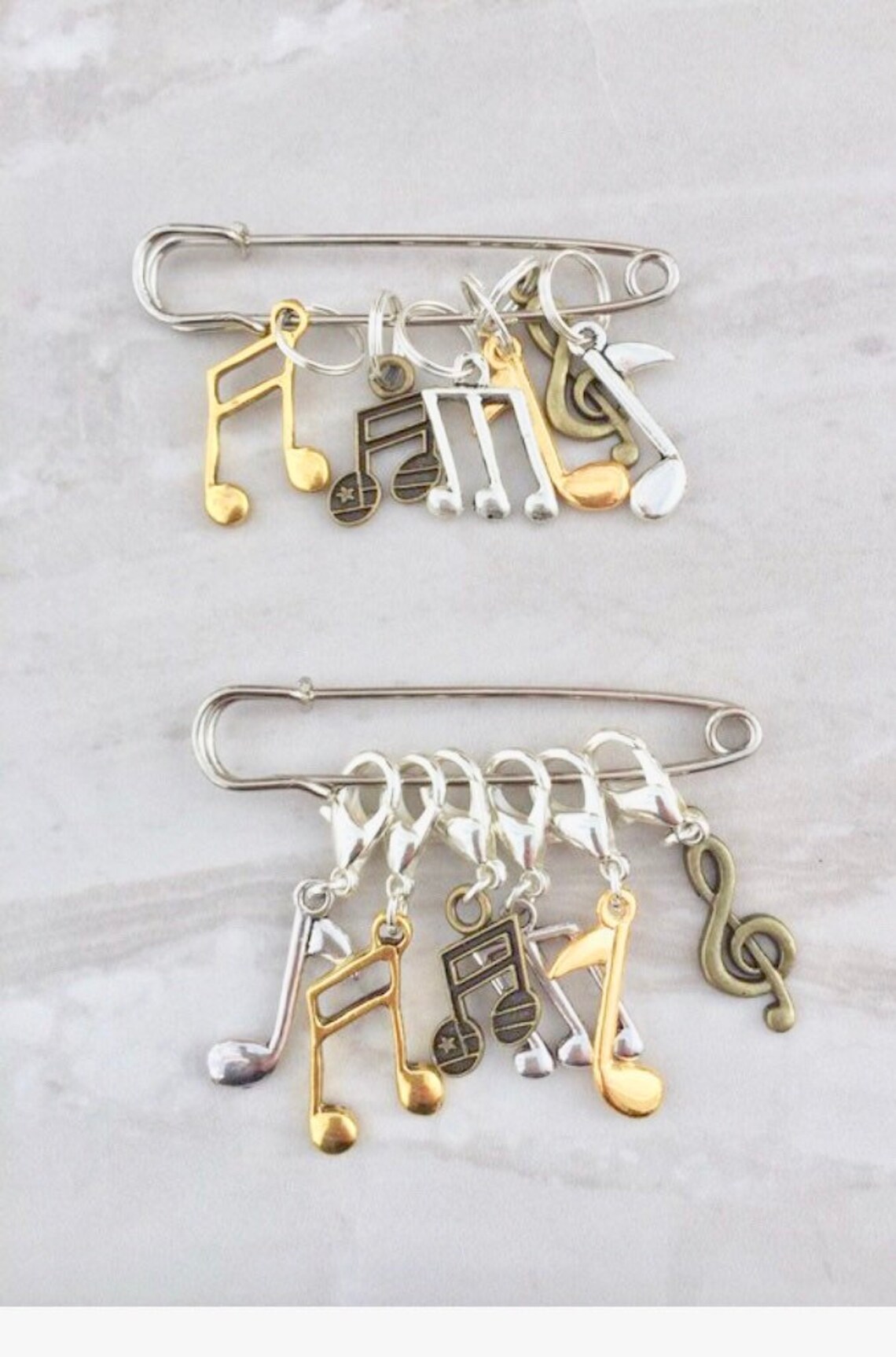 Music Note Charm Stitch Markers Stitch Markers Knitting - Etsy