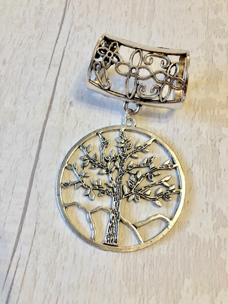 Silver Tree of Life Scarf Bail Silver Scarf Bail Scarf - Etsy