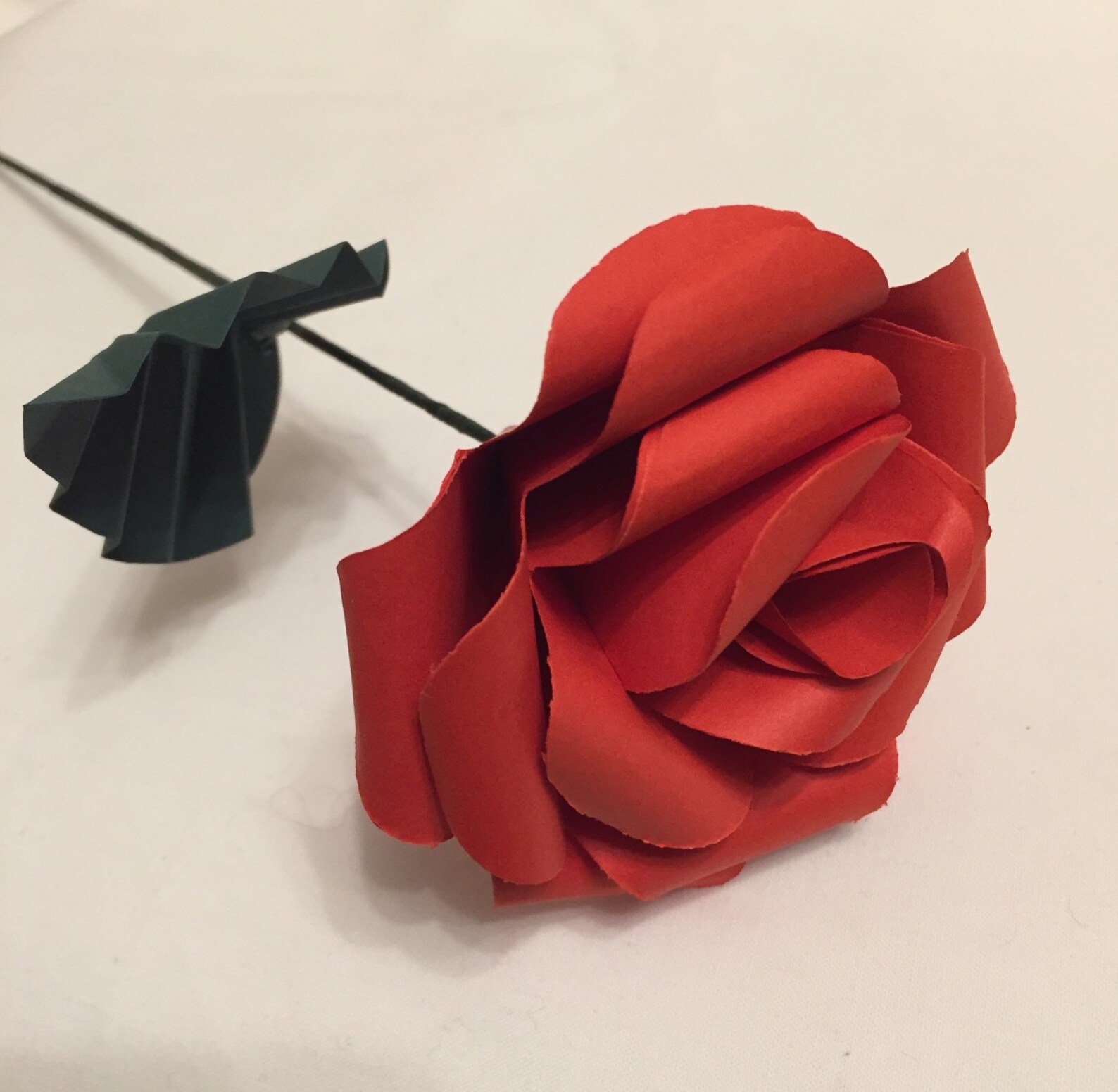 Single Paper Rose Paper Roses Gift for Her Everlasting - Etsy UK