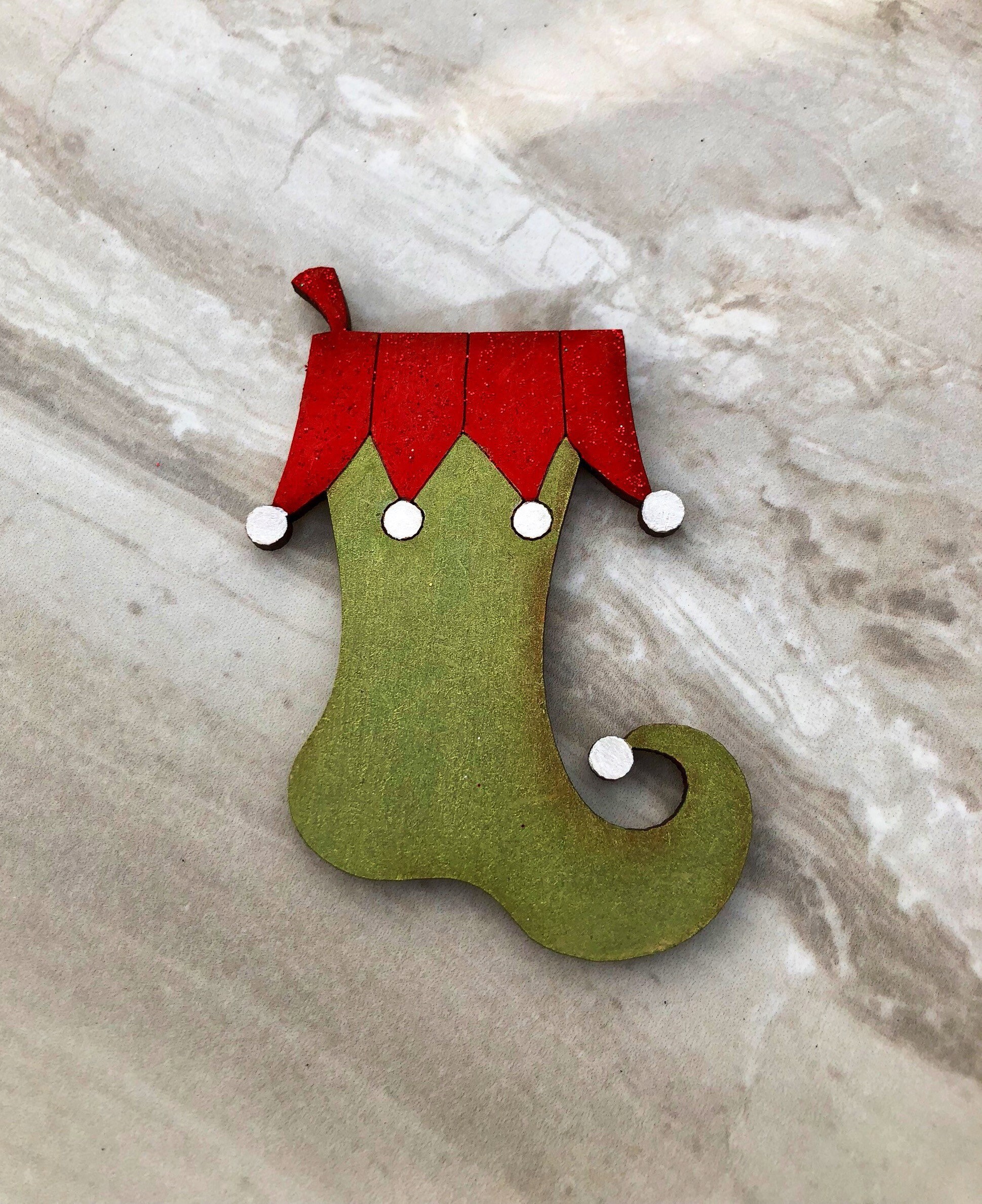 Elf Stocking Fridge Magnet Wooden Magnet Christmas Magnet - Etsy