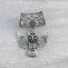 Rhinestone Owl Scarf Bail, Silver Scarf Bail, Scarf Pendant, Scarf Ring ...