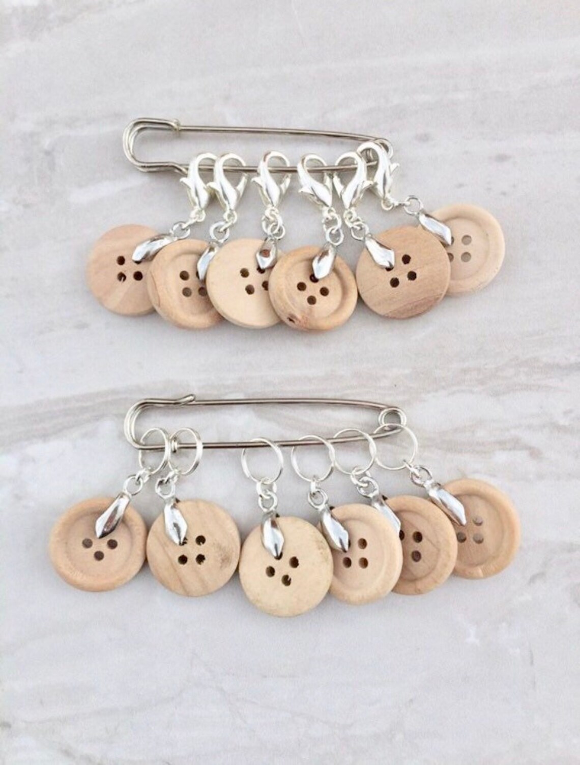 Wooden Button Stitch Markers, Stitch Markers, Knitting Supplies ...