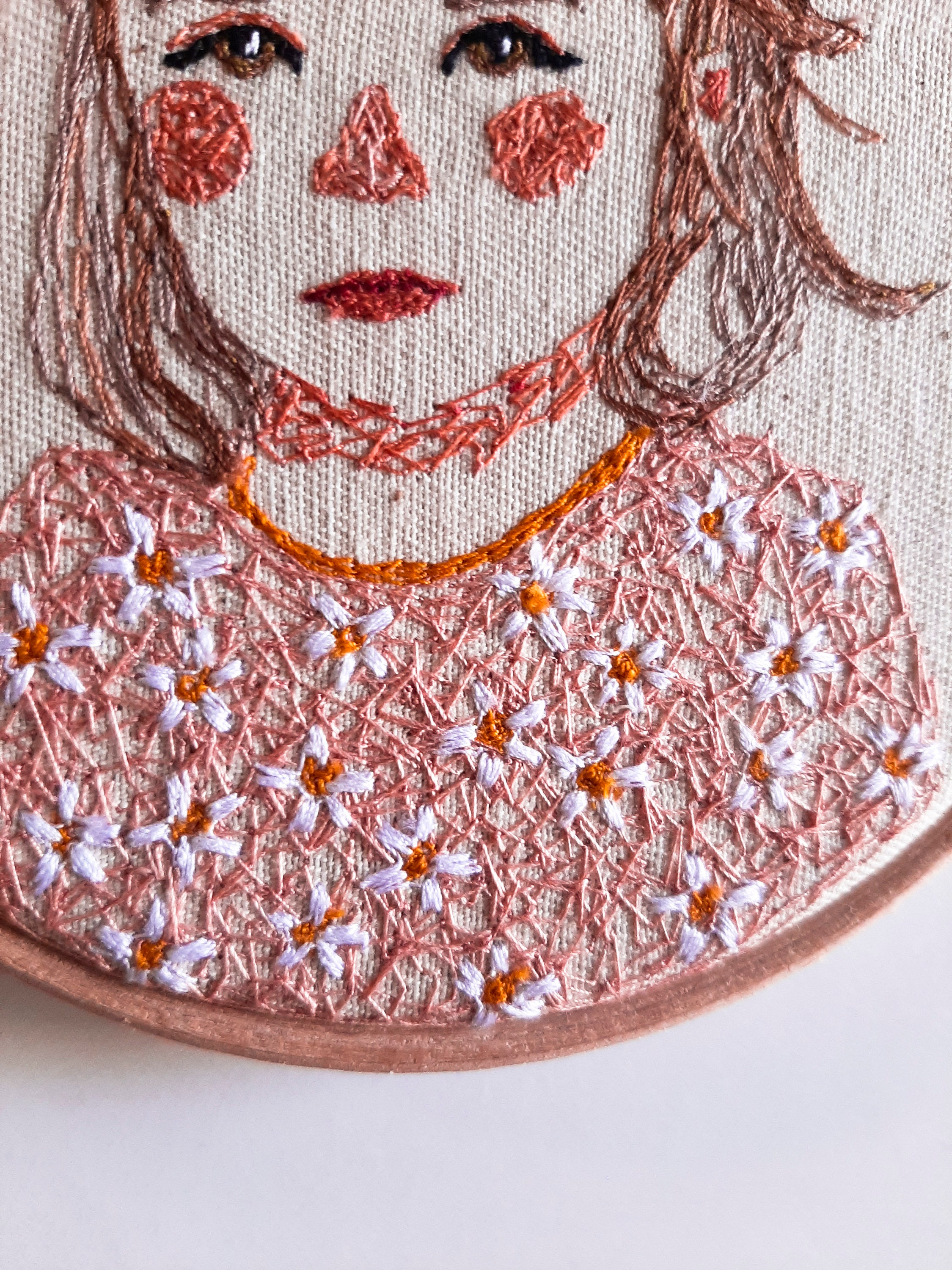CUSTOM Embroidered Portrait Wall Hanging, Personalized Family ...