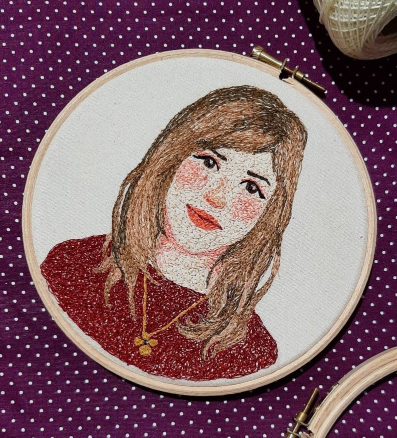 Personalized Embroidery Portrait, Custom Embroidery, Custom Family ...