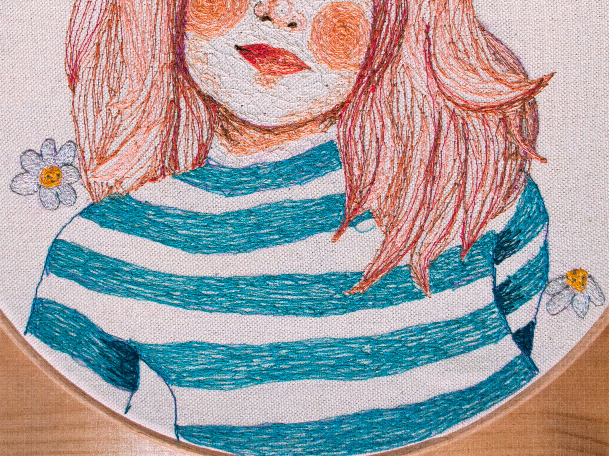 Personalized Embroidery Portrait, Custom Detailed Embroidery Portrait ...