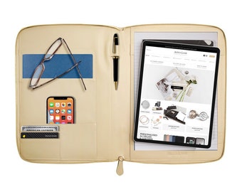 A4 VEGAN Leather Personalized Portfolio Compendium With | Etsy Australia