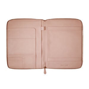 A4 VEGAN Leather Personalized Portfolio Compendium With Zipper ...