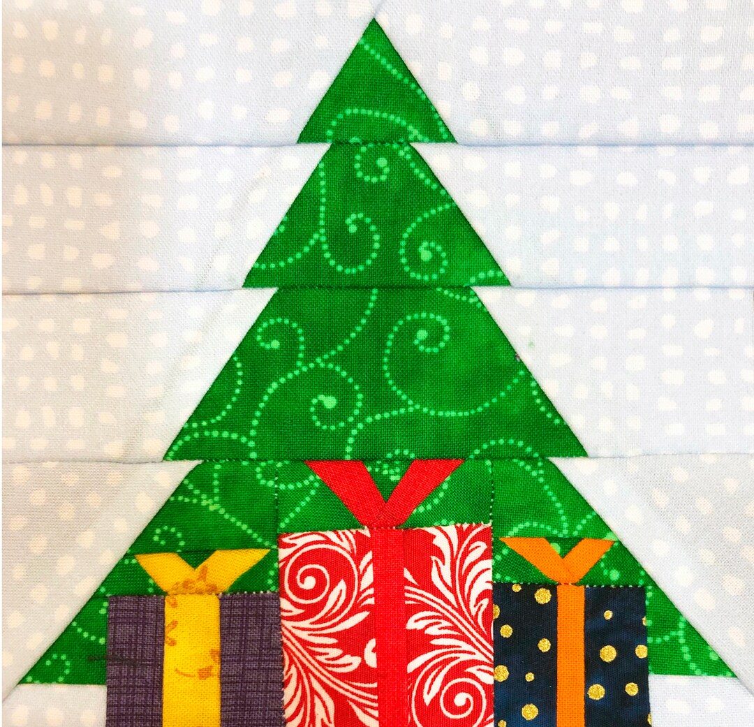 X'mas Tree FPP PDF Pattern, Christmas Quilt Block, 3 Sizes, Mini Block ...