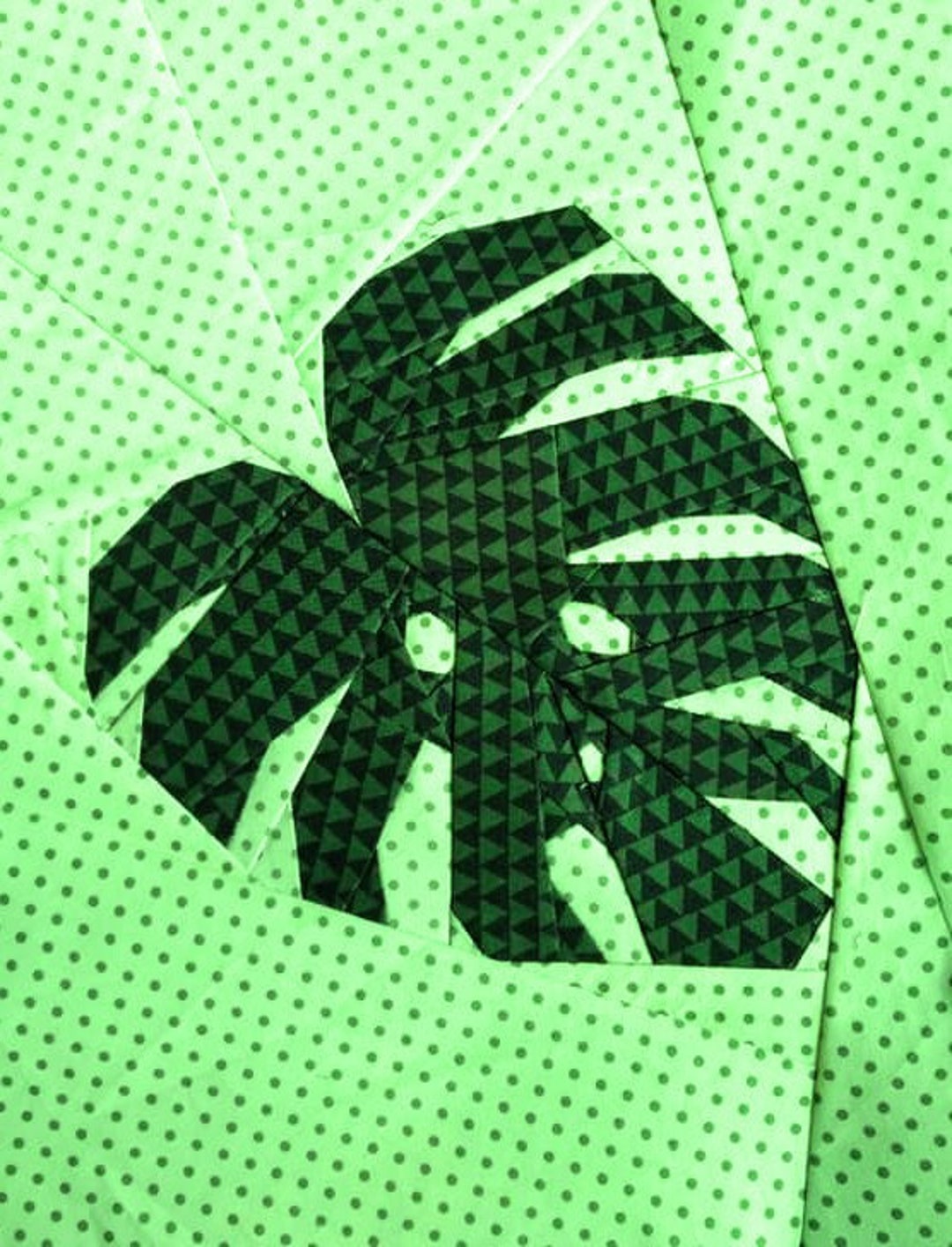 Foundation Paper Pieced, Cheese Plant, Quilt Block, Monstera Leaf, Palm ...
