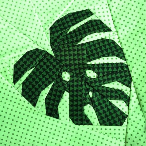 Foundation Paper Pieced Cheese Plant Quilt Block Monstera - Etsy
