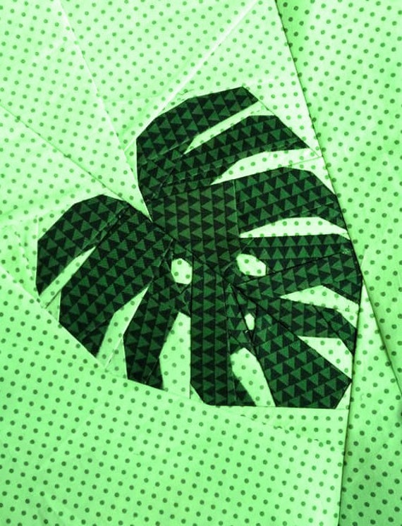 Foundation Paper Pieced Cheese Plant Quilt Block Monstera - Etsy