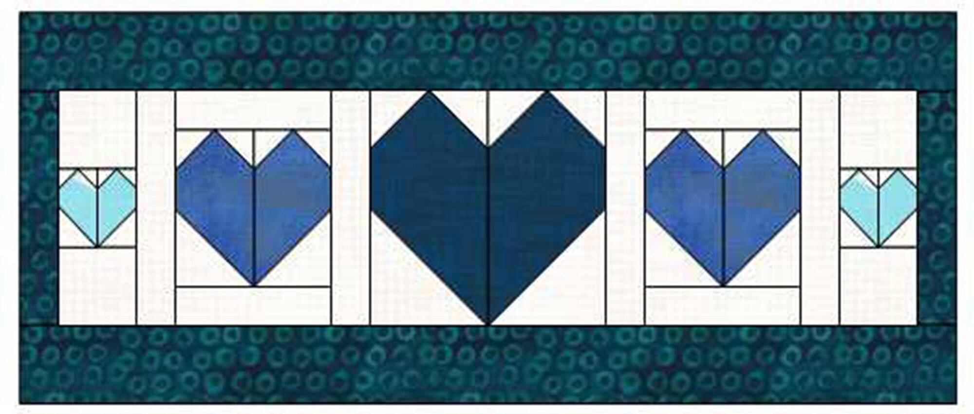 Heart Block, Quilt Block, Foundation Paper Pieced, Mini Hearts, Pdf ...