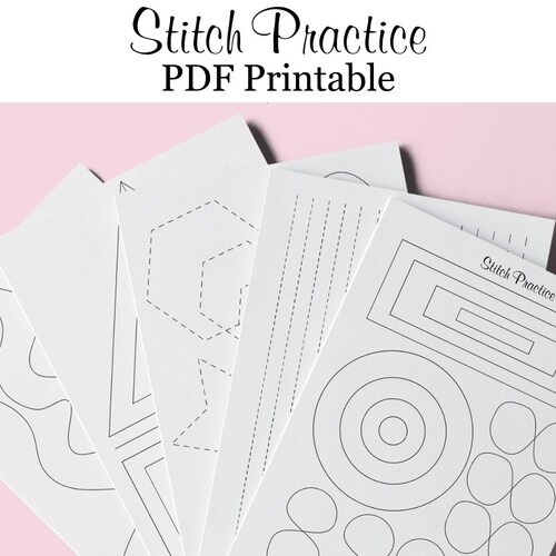 Stitch Practice PDF Printable Learn to Sew Practice Sewing - Etsy