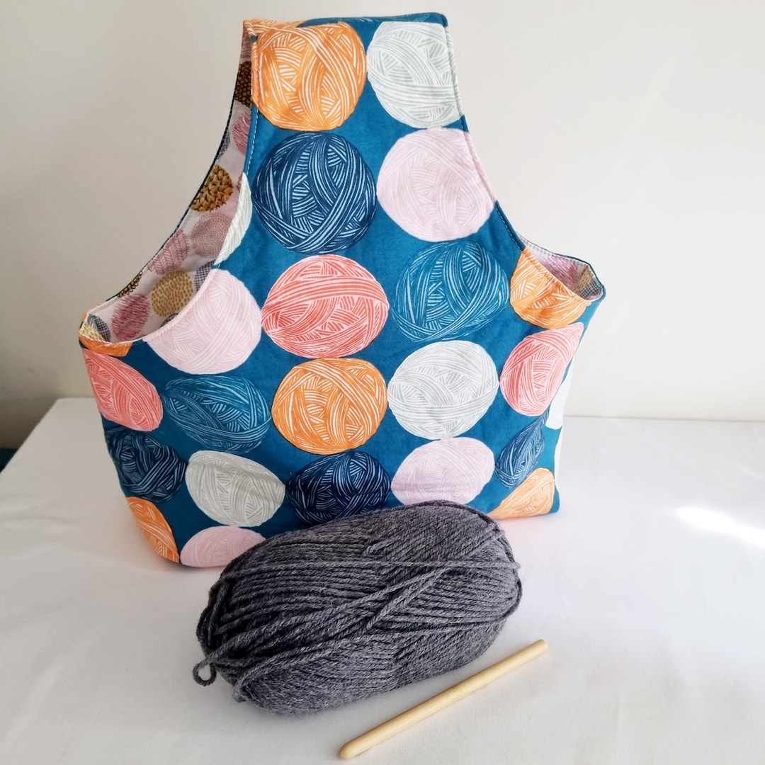 Knitting Project Bag PDF Sewing Pattern, Easy DIY Craft Tote - Etsy