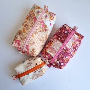 Easy Boxy Pouch PDF Sewing Pattern and Video Tutorial, Cute Beginner ...