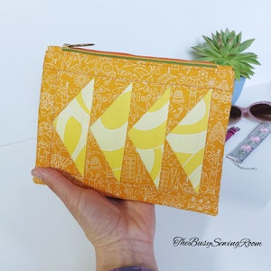 Paper Piece Pouch PDF Sewing Pattern, Cosmetic Pouch, Pencil Pouch ...