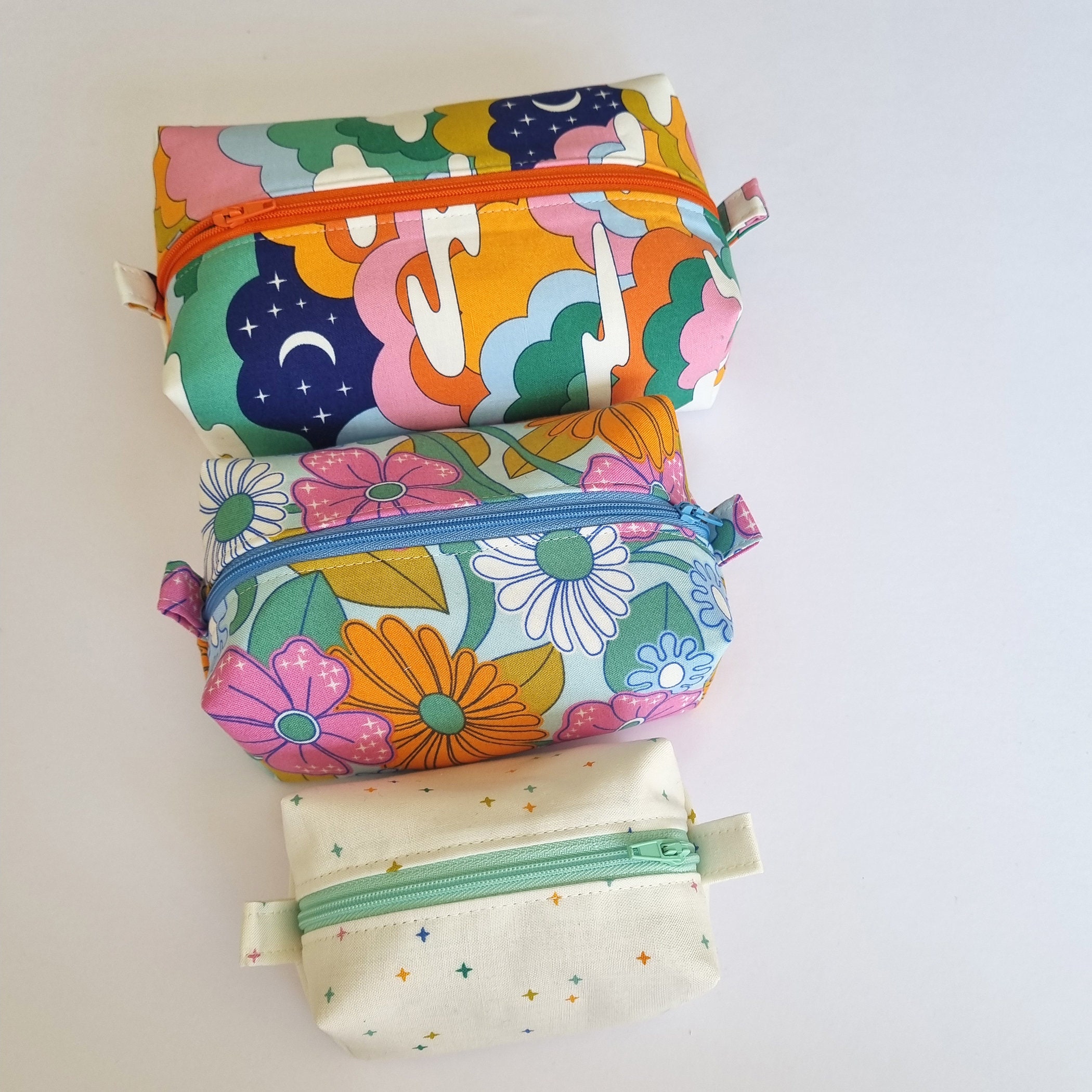 Fun Boxy Pouch PDF Sewing Pattern, Video Tutorial, Cute Beginner Pouch ...