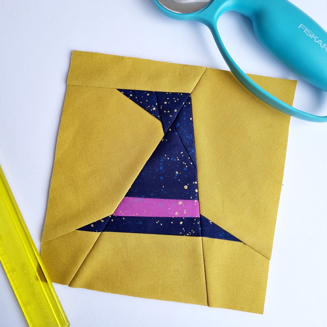 Foundation Paper Piecing Quilt Block Witch Hat FPP Block - Etsy