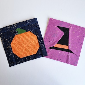 Cute Pumpkin Foundation Paper Piecing Quilt Block, Halloween, Fall ...