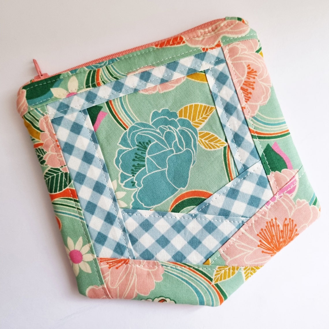 Pocket Pouch PDF Sewing Pattern, Foundation Paper Pieced Quilted Zipper ...