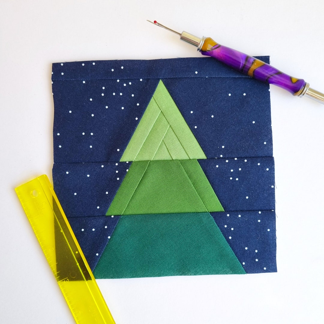 Modern Christmas Tree FPP Block Foundation Paper Piecing - Etsy UK