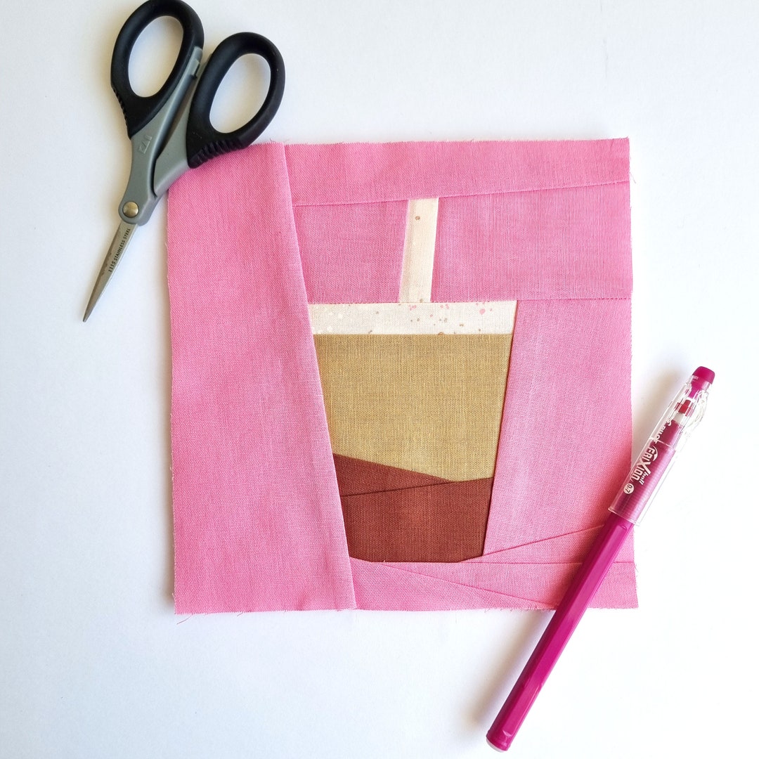 Milkshake Foundation Paper Piecing Quilt Block, Cute Block, FPP Block ...