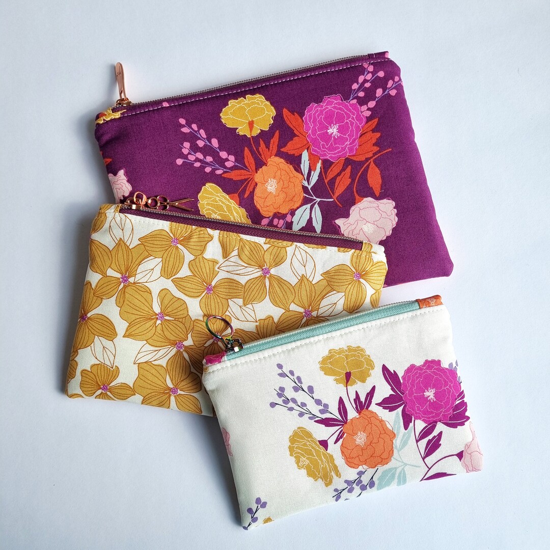 Cute Easy Zipper Pouch PDF Sewing Pattern, Cosmetic Pouch, Pencil Pouch ...