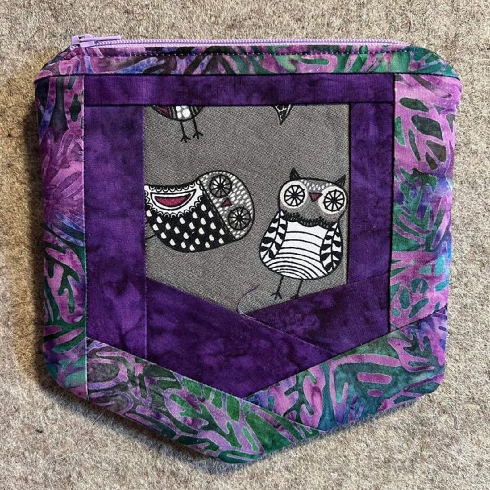 Pocket Pouch PDF Sewing Pattern, Foundation Paper Pieced Quilted Zipper ...