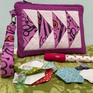 Paper Piece Pouch PDF Sewing Pattern, Cosmetic Pouch, Pencil Pouch ...