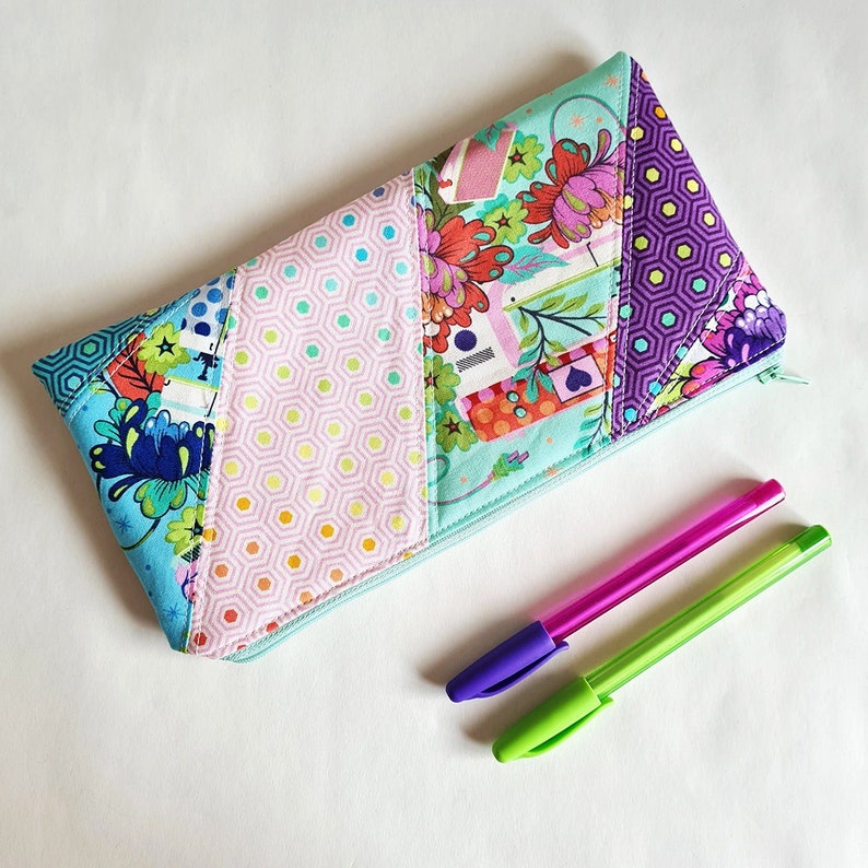 Paper Pieced Pouch PDF Sewing Pattern Zip Pouch Pattern - Etsy