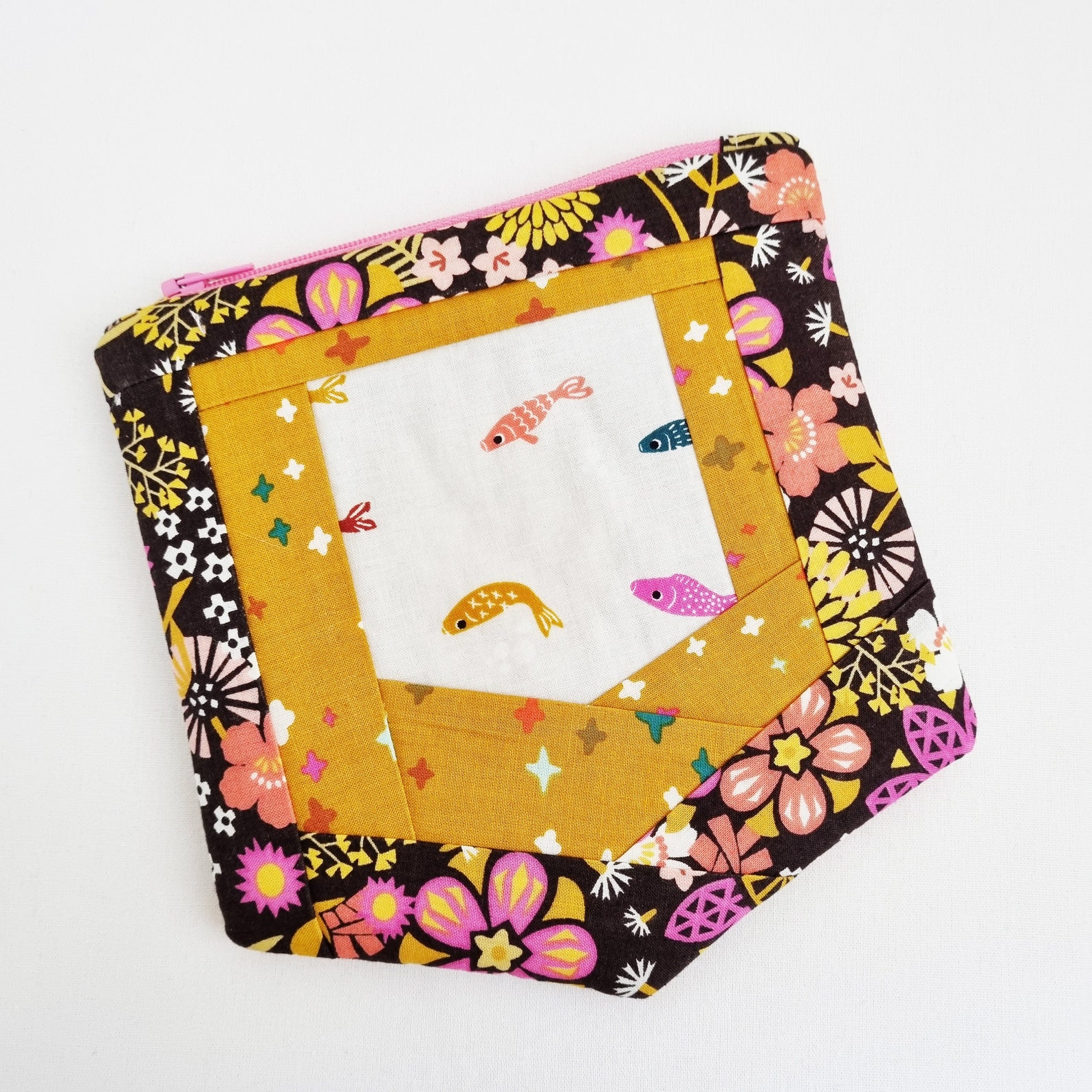 Pocket Pouch PDF Sewing Pattern, Foundation Paper Pieced Quilted Zipper ...