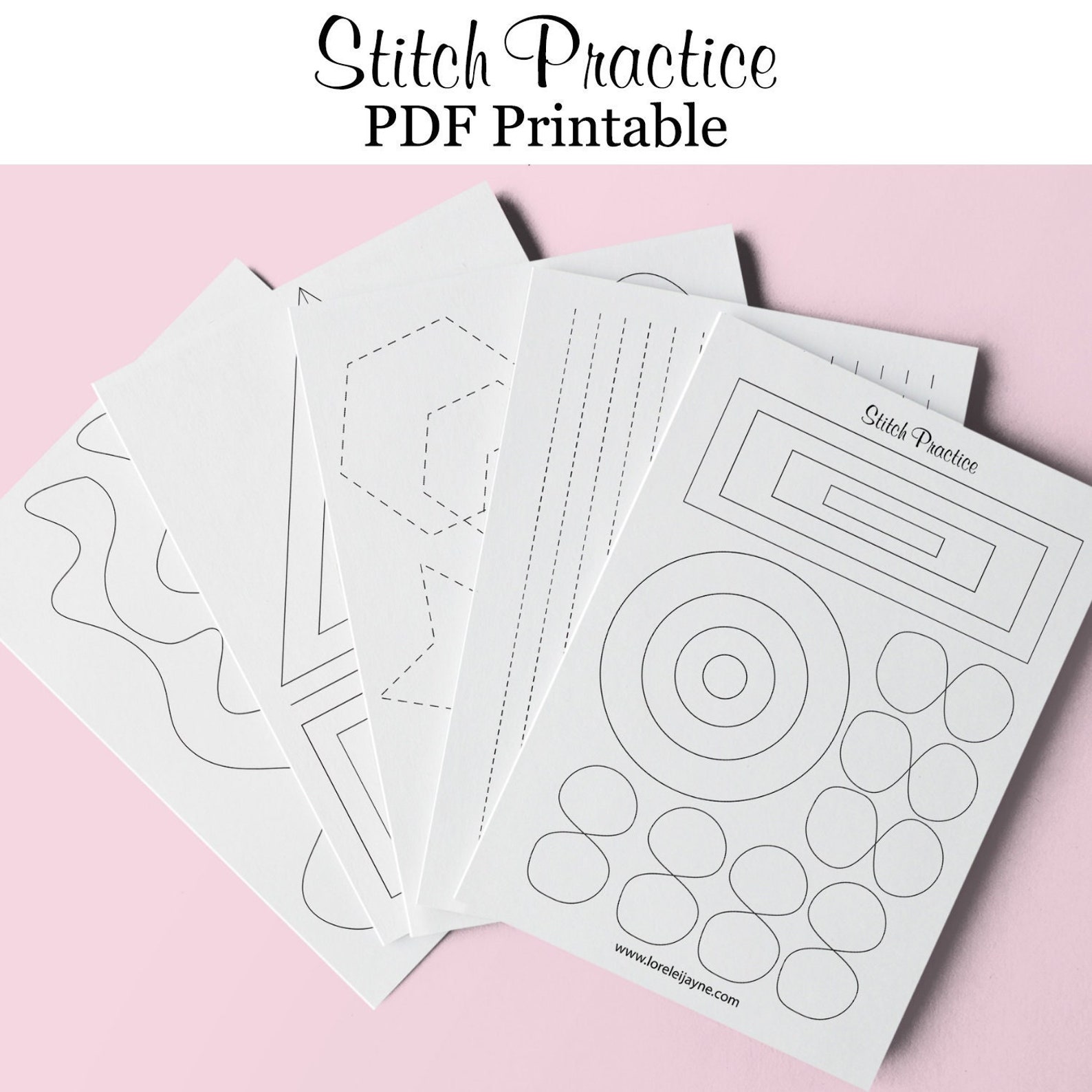 Stitch Practice PDF Printable Learn to Sew Practice Sewing - Etsy