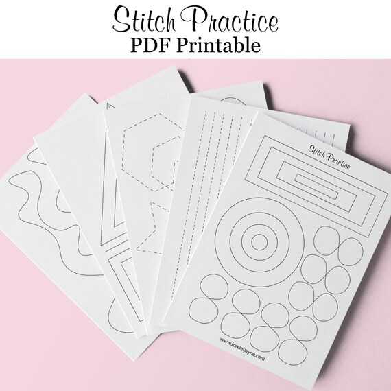 Stitch Practice PDF Printable Learn to Sew Practice Sewing - Etsy