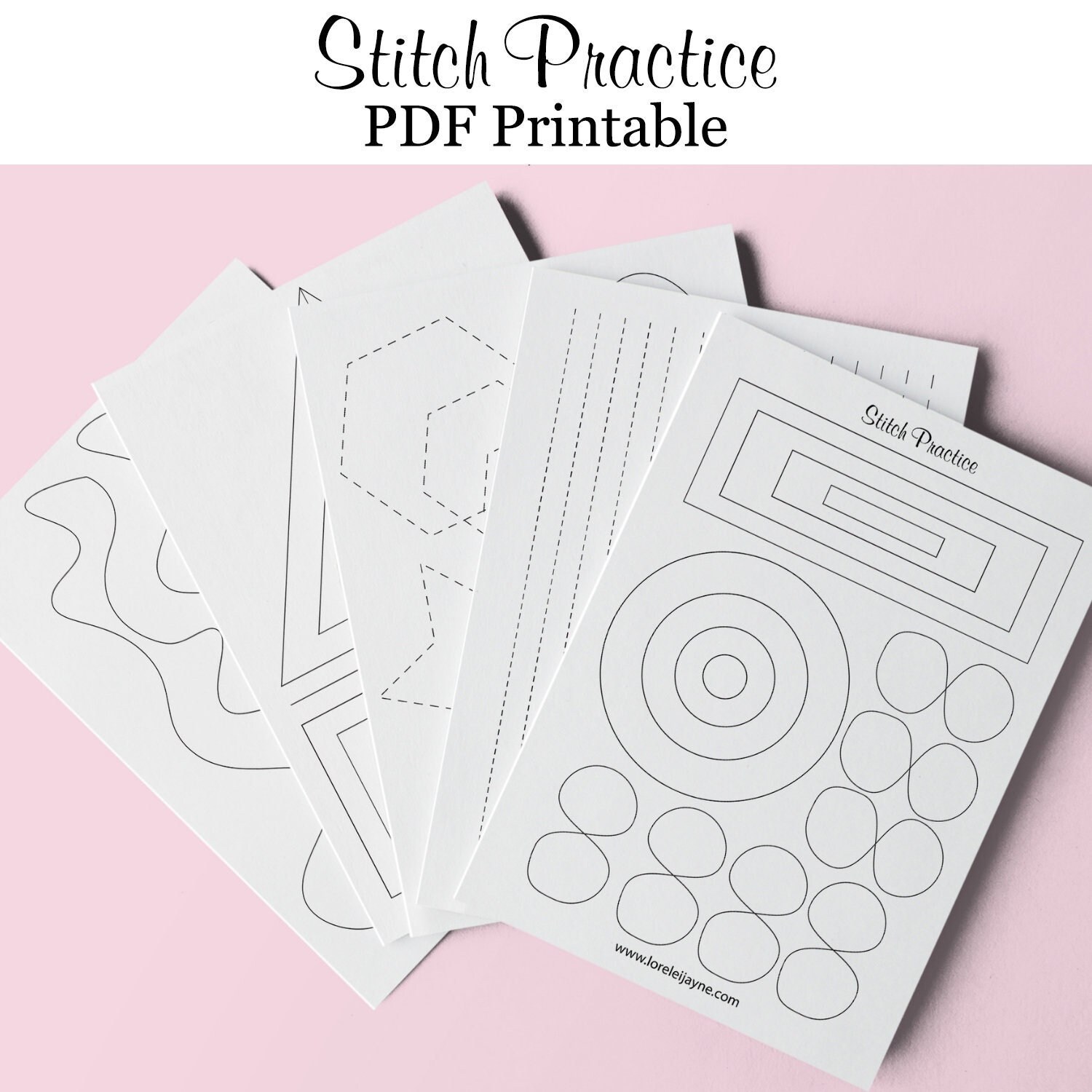 Stitch Practice PDF Printable Learn to Sew Practice Sewing - Etsy
