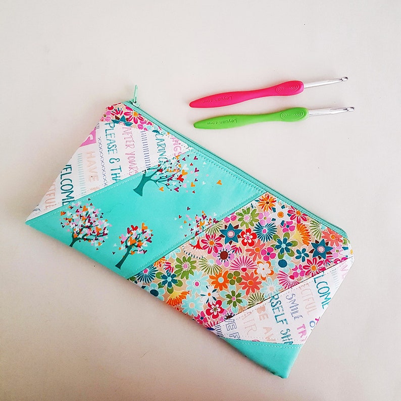 Paper Pieced Pouch PDF Sewing Pattern Zip Pouch Pattern - Etsy