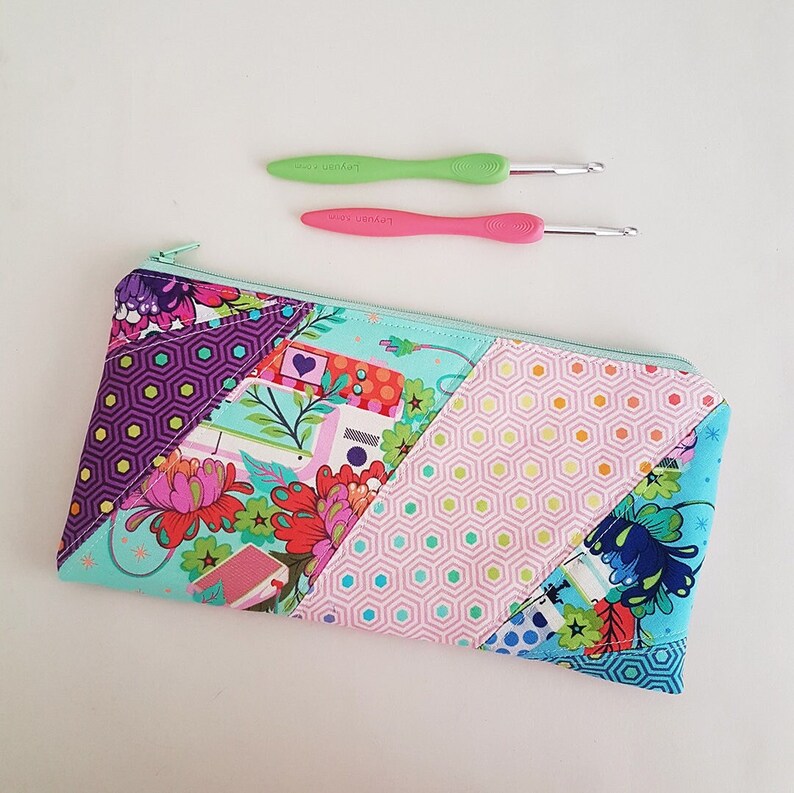 Paper Pieced Pouch PDF Sewing Pattern Zip Pouch Pattern - Etsy