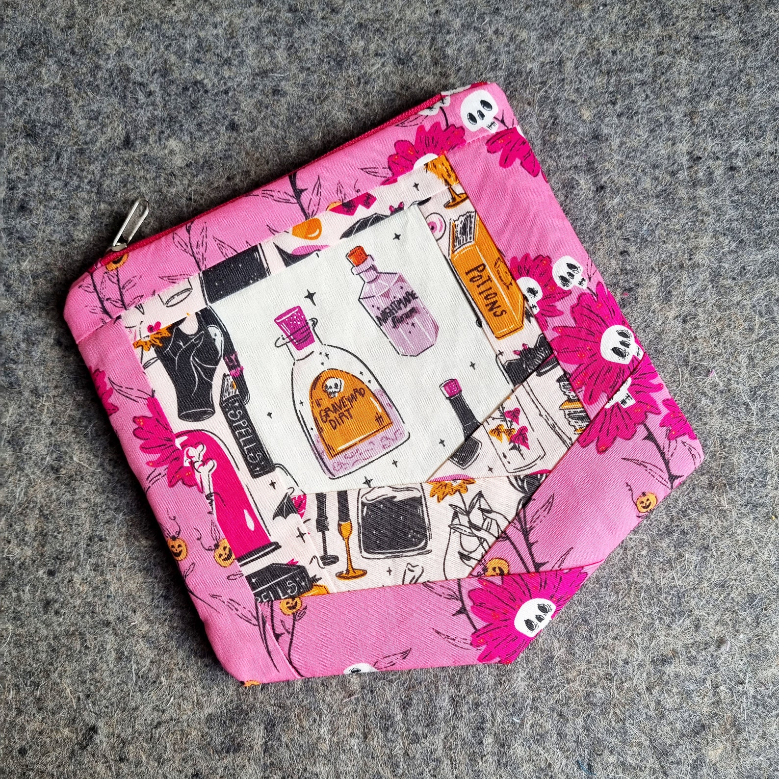 Pocket Pouch PDF Sewing Pattern, Foundation Paper Pieced Quilted Zipper ...