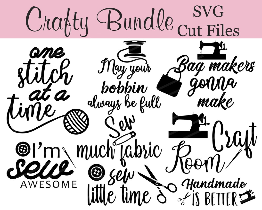 Crafty Bundle SVG Cut Files, SVG Bundle, Svg, Cricut, Silhouette, Craft ...